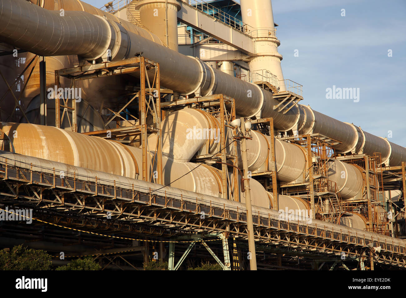 Steel pipes of the power station Stock Photo - Alamy