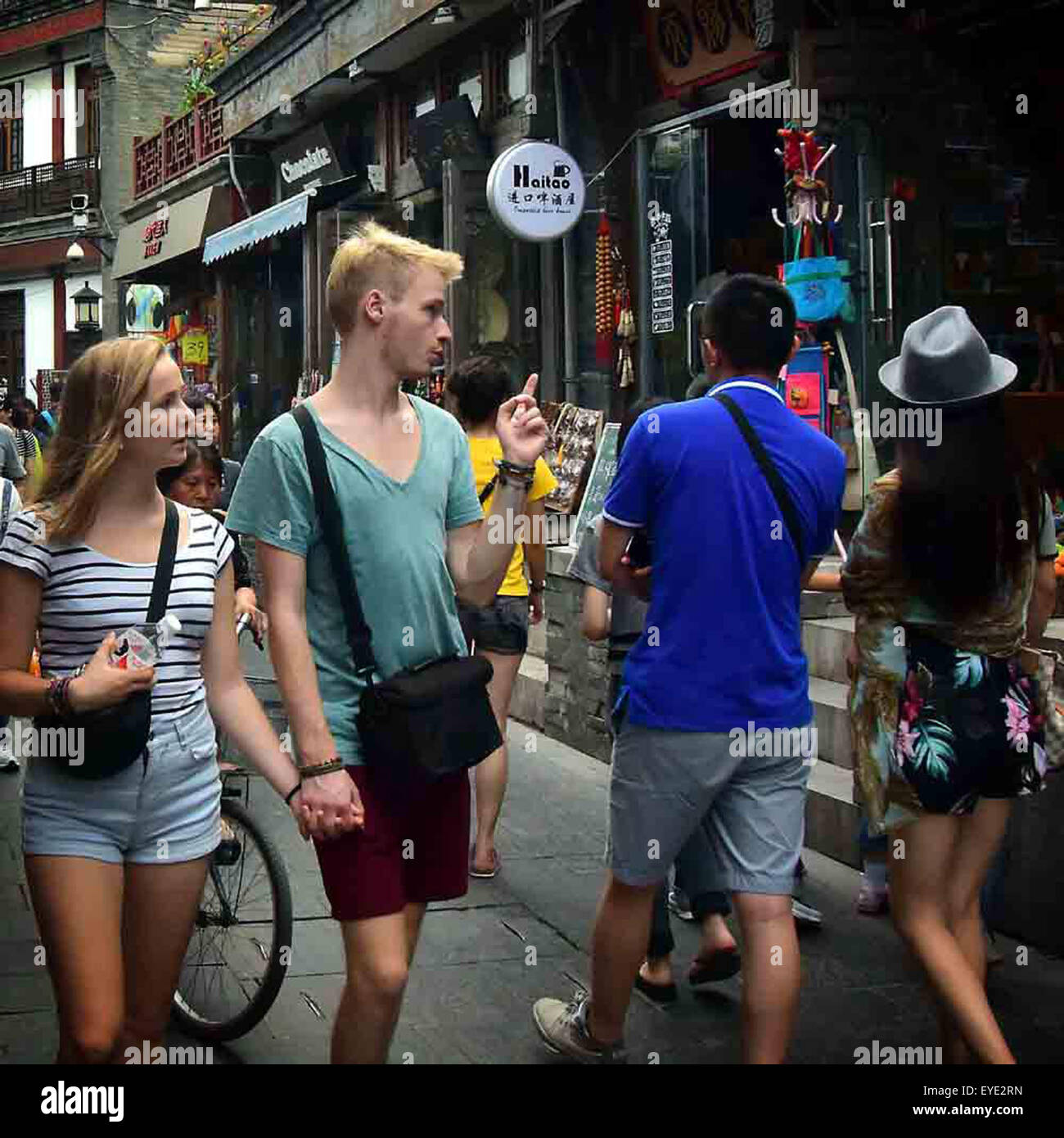 Foreigners street beijing hi-res stock photography and images - Alamy