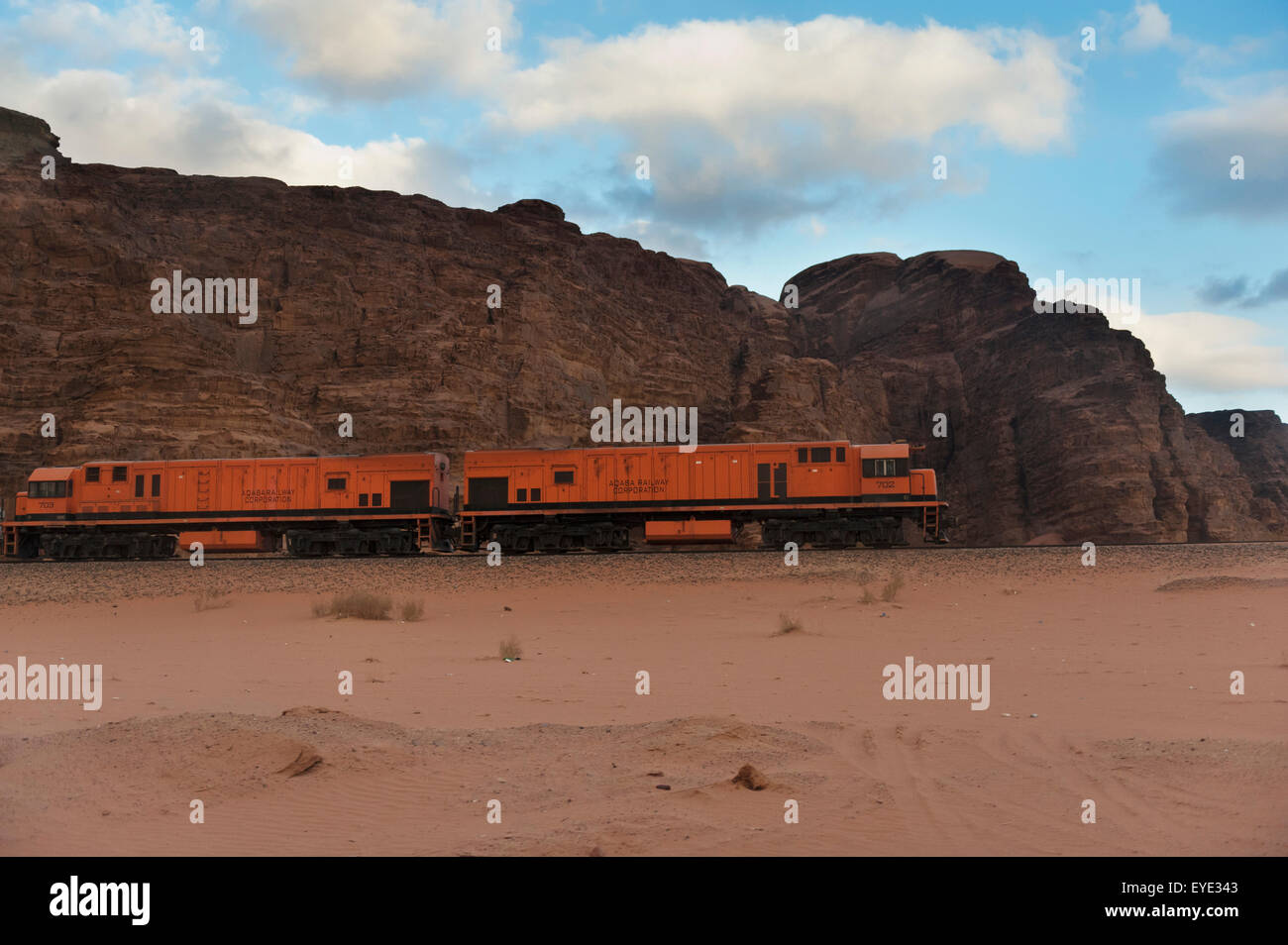 Locomotive Train, Wadi Rum, Jordan, Middle East Stock Photo - Alamy