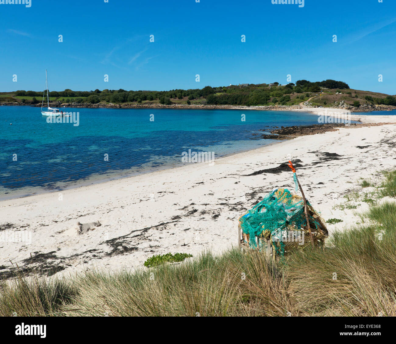 St Agnes Viewed From The Island Of Gugh Showing The Sand Bar (Tombolo ...