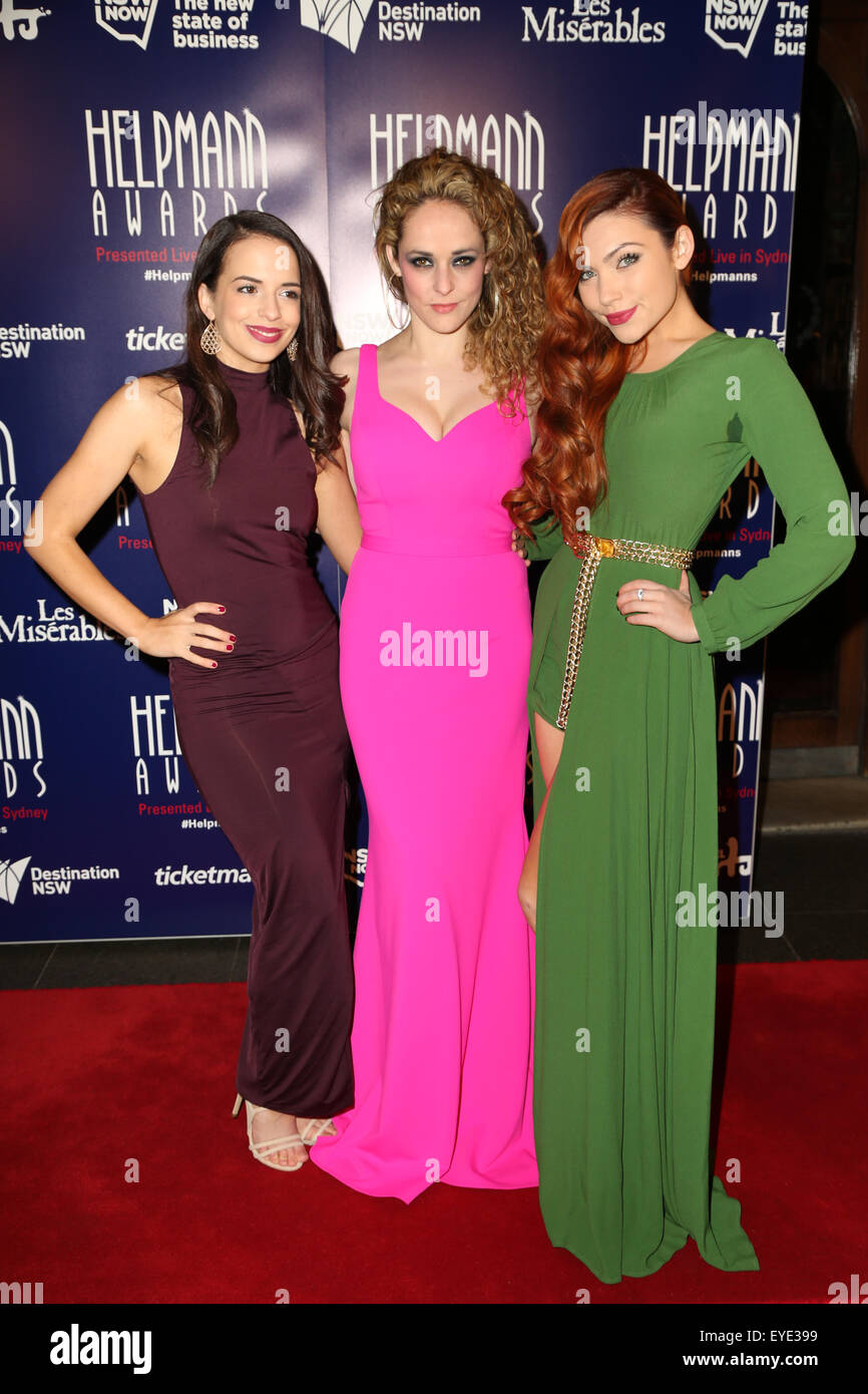 Sydney, Australia. 27 July 2015. Libby Asciak, Lucy Maunder and Erin ...