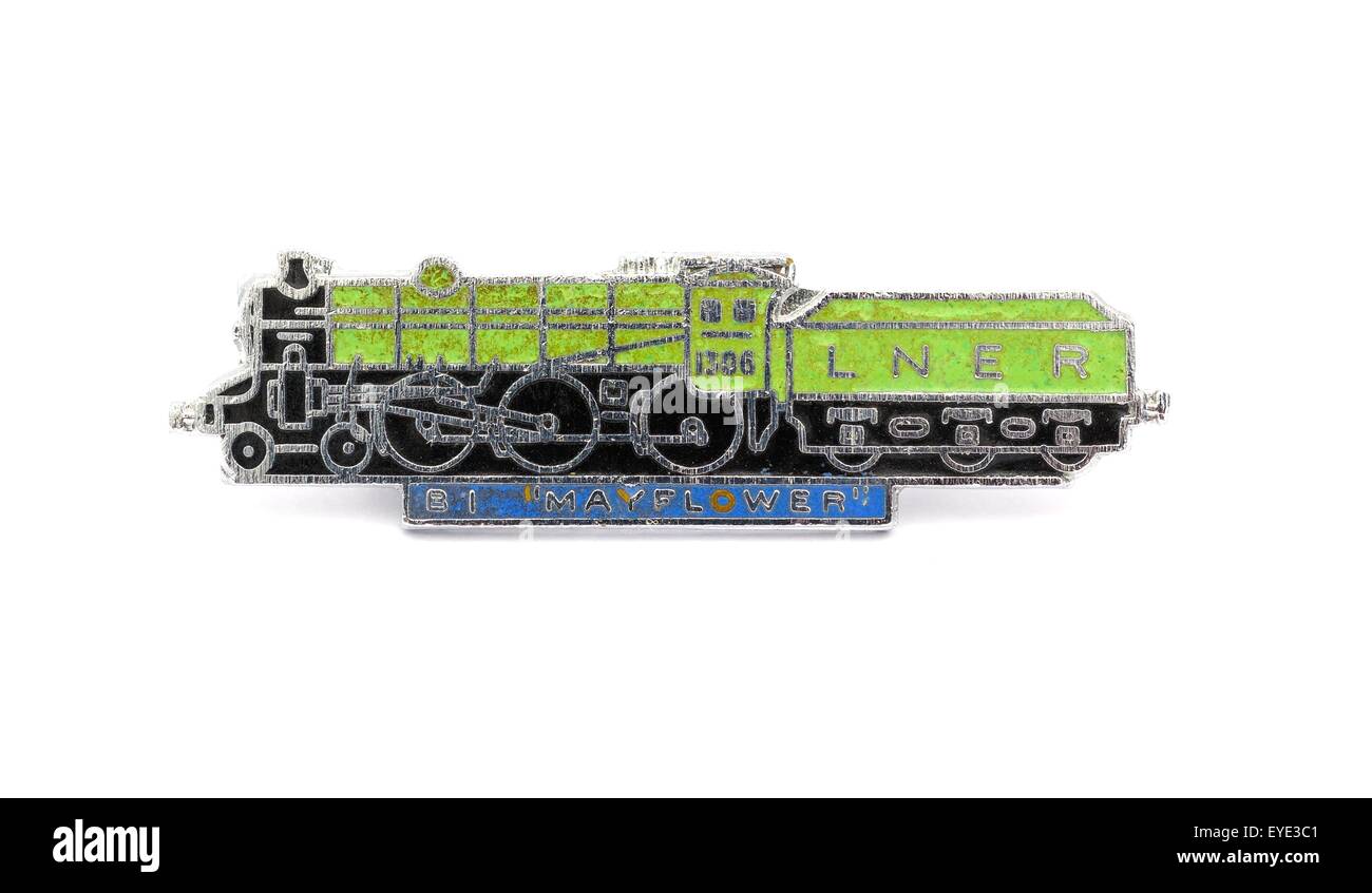 An enamel British steam train badge. LNER Thompson class B1 1306 ...