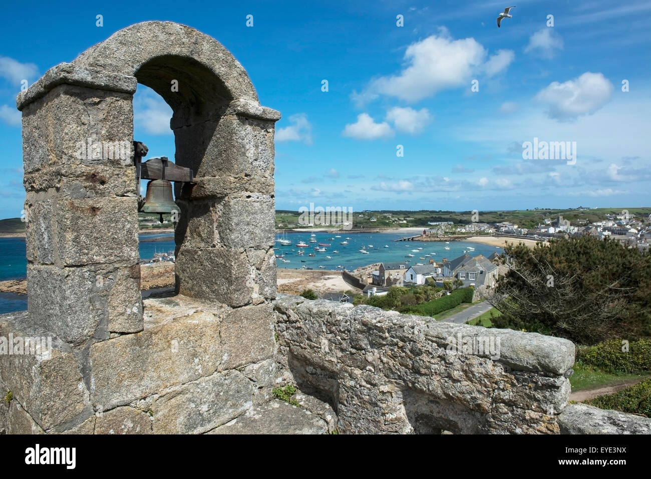 Hugh Town Viewed From The Bell Tower At The Star Castle Hotel, St Mary ...