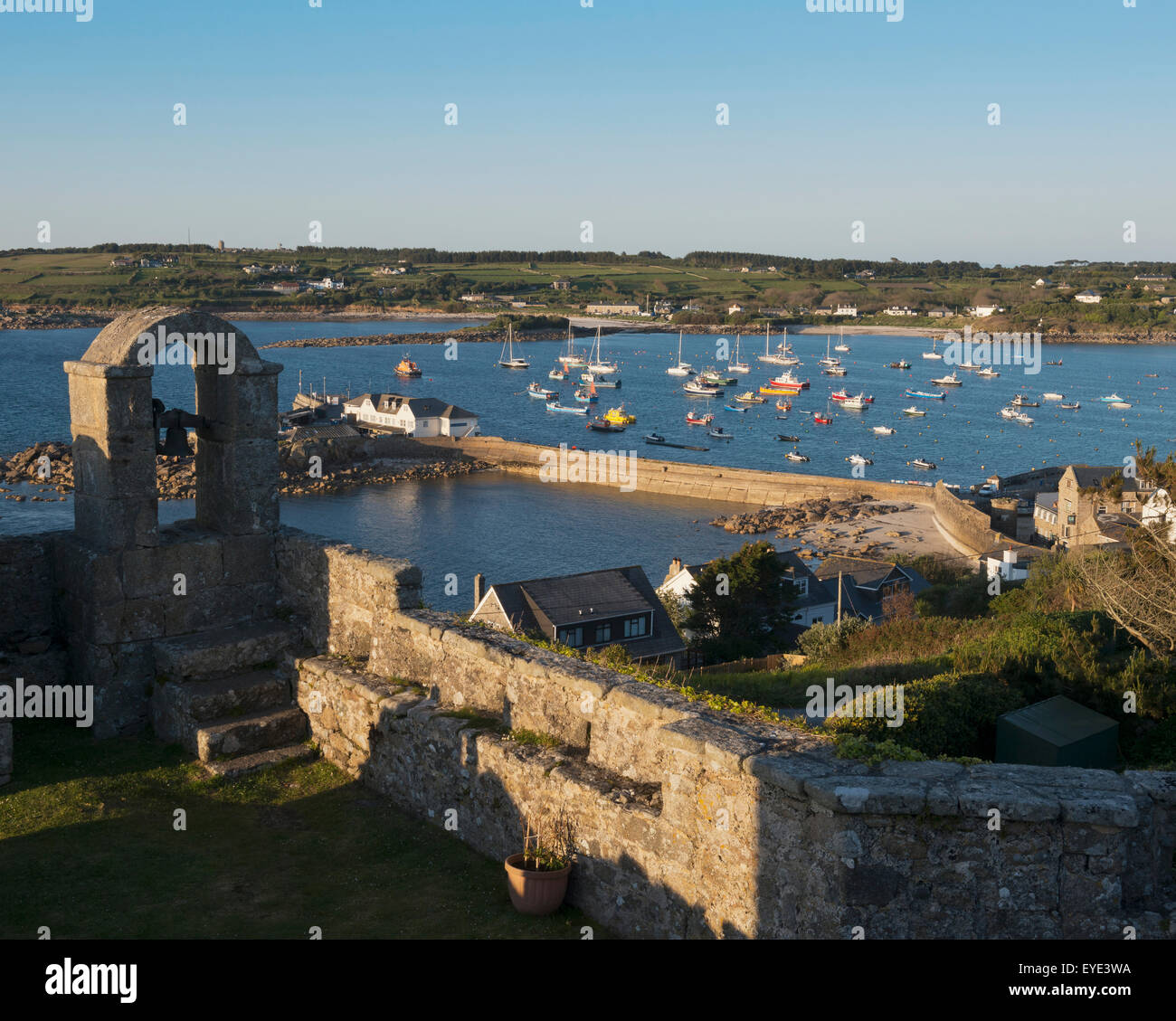 Hugh Town Viewed From The Ramparts At The Star Castle Hotel, St Mary's ...