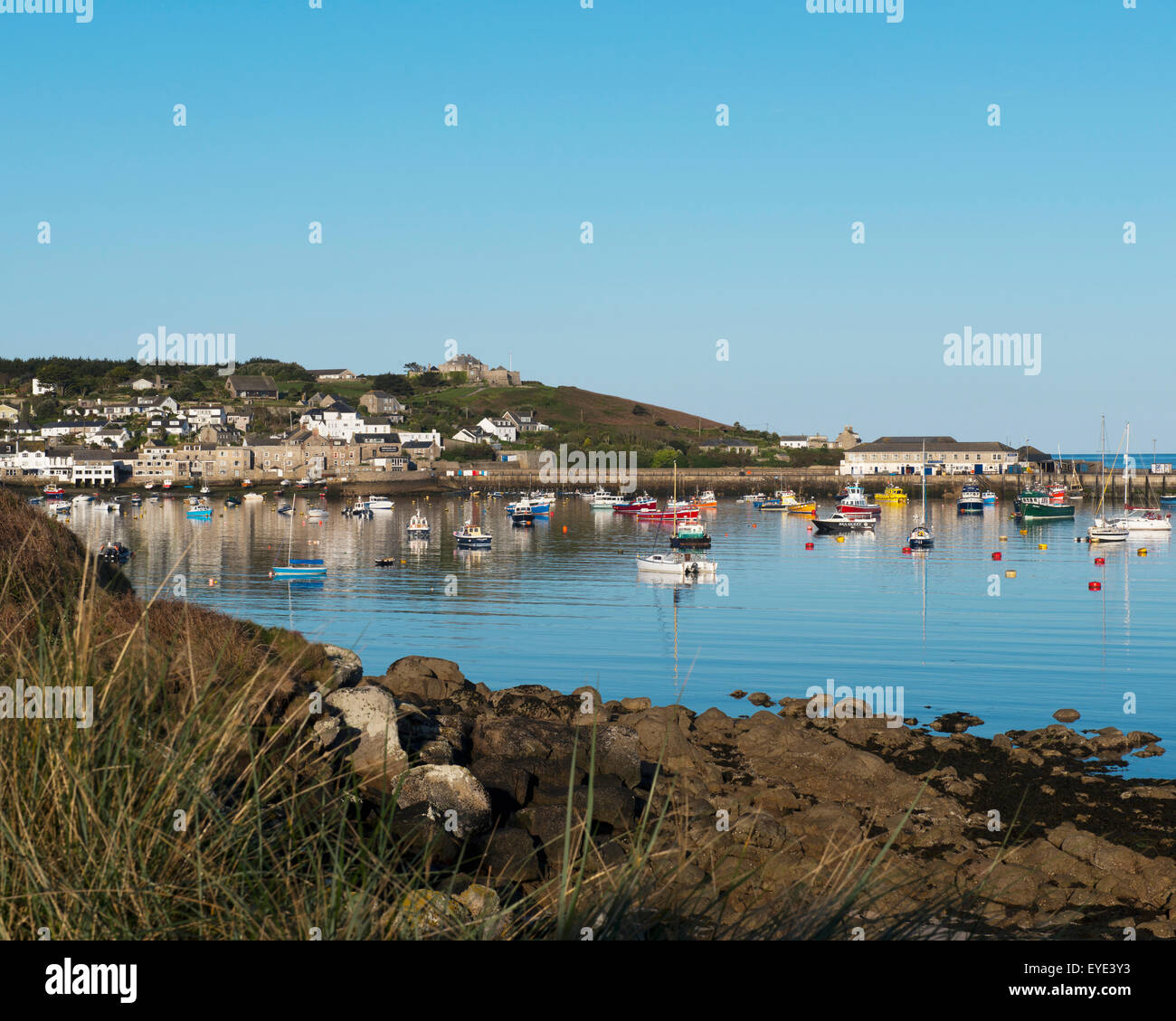 Hugh Town, St Mary's, Isles Of Scilly, Cornwall, Uk, Europe Stock Photo ...