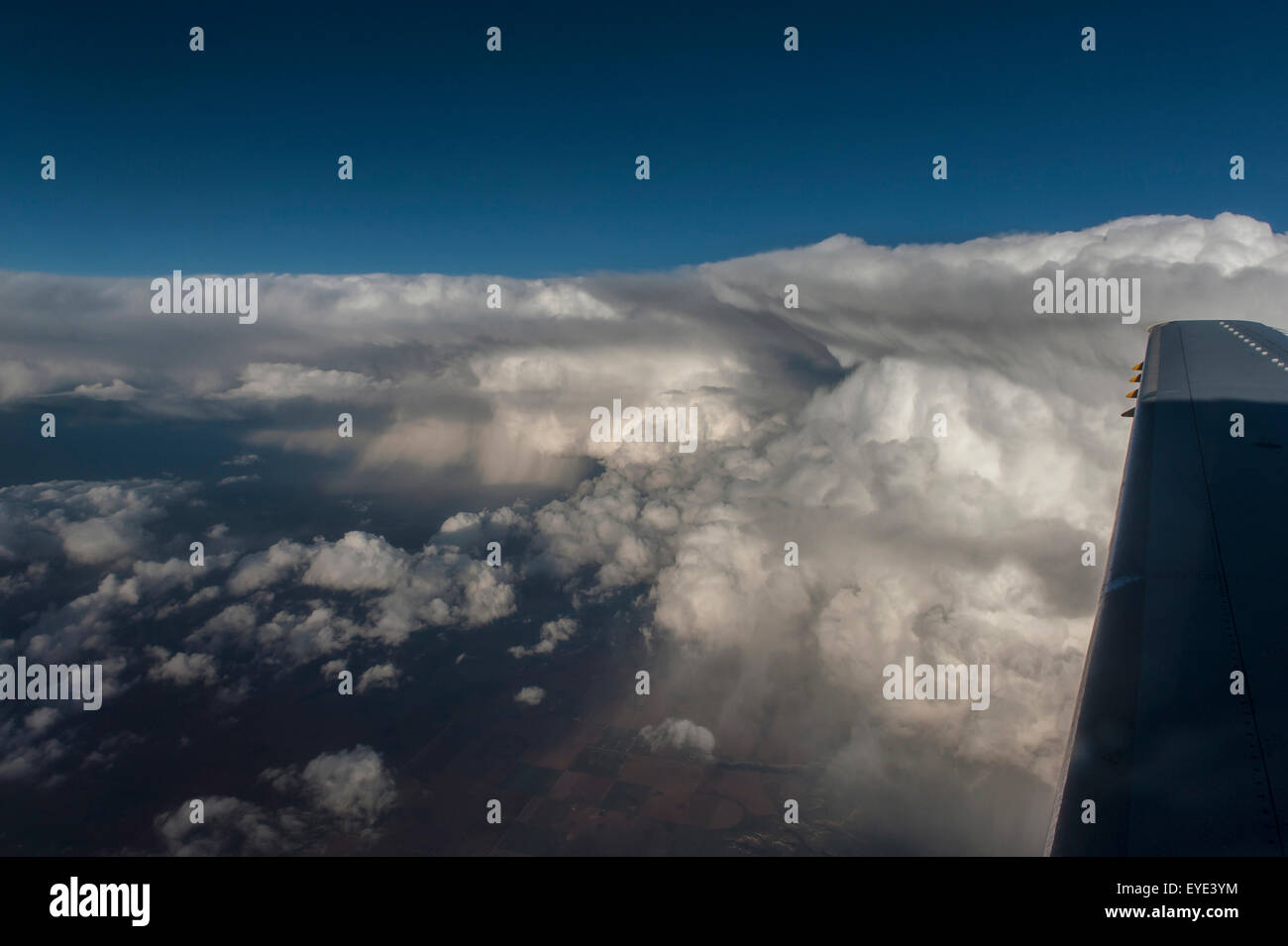 Microburst Or Gustnado Viewed From An Aircraft Window Over Farmlands ...