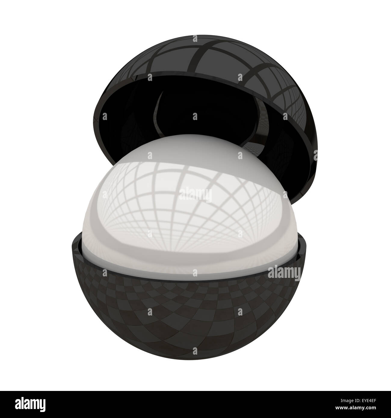 3d rendering of a black open sphere Stock Photo - Alamy