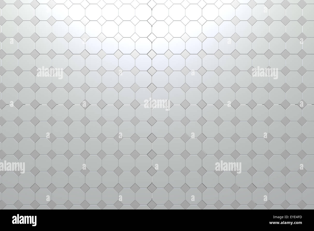 3d rendering of some white octagons Stock Photo - Alamy