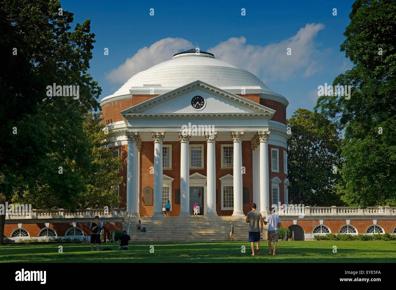 USA, Virginia, University of Virginia Rotunda and academical village ...