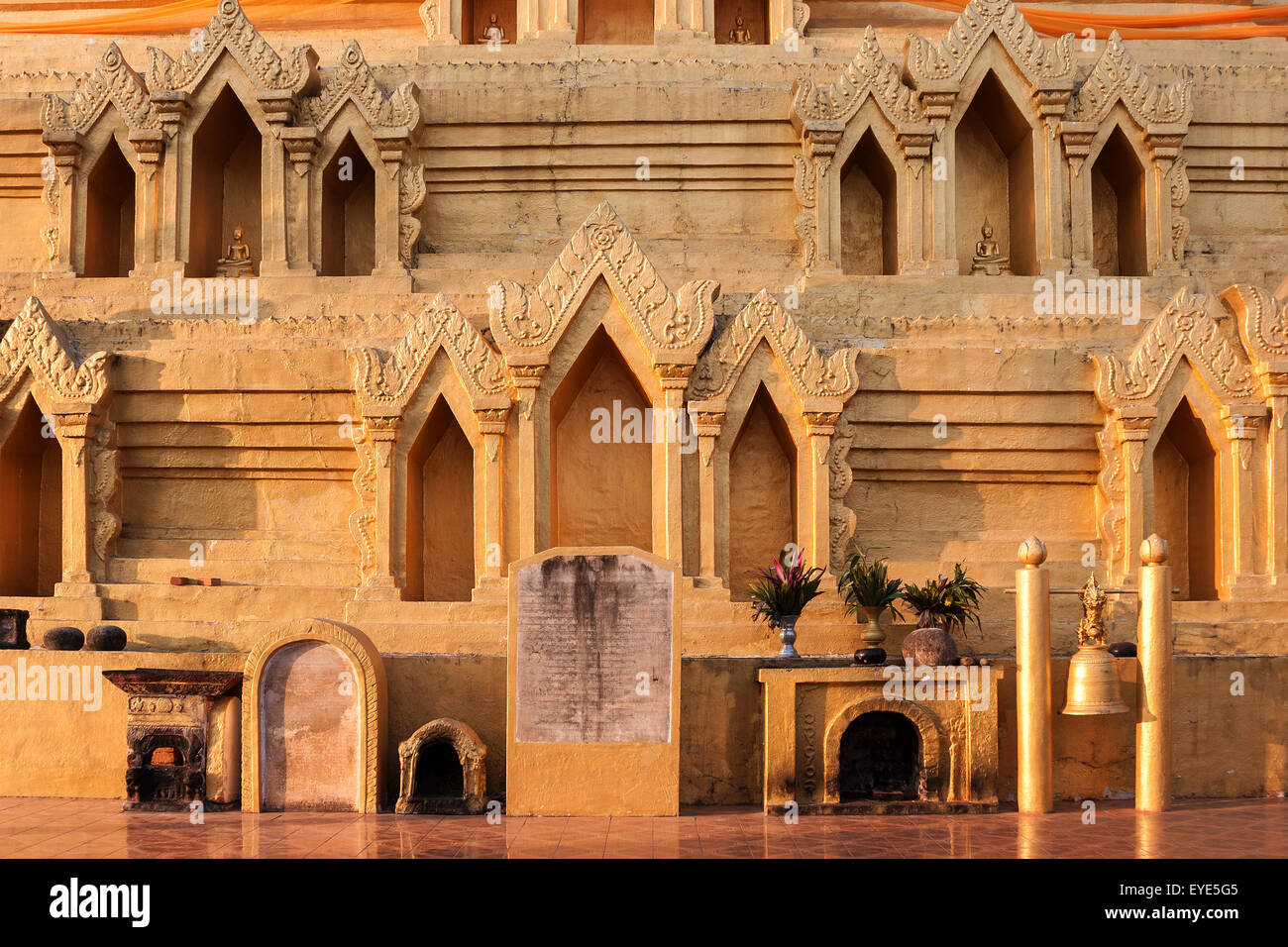 Wat Jong Kham, detailed view, Kyaing Tong, Golden Triangle, Shan State ...