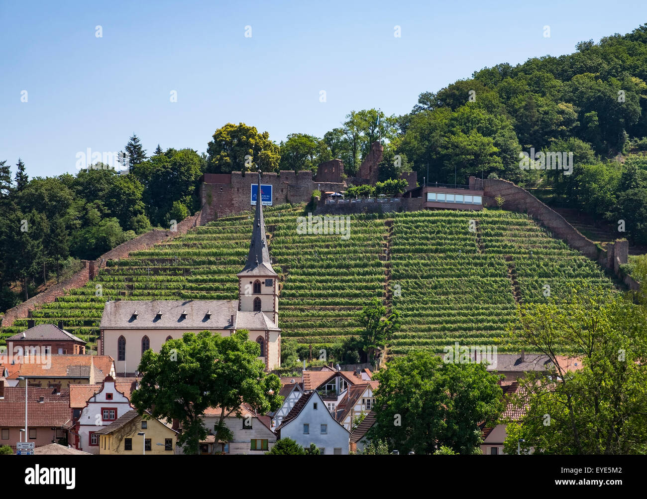 Saint Pancras's church and Clingenburg ruins, Klingenberg am Main ...