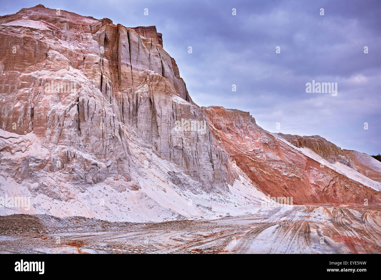Kaolin pit, mining of kaolin, Gebenbach, Bavaria, Germany Stock Photo ...