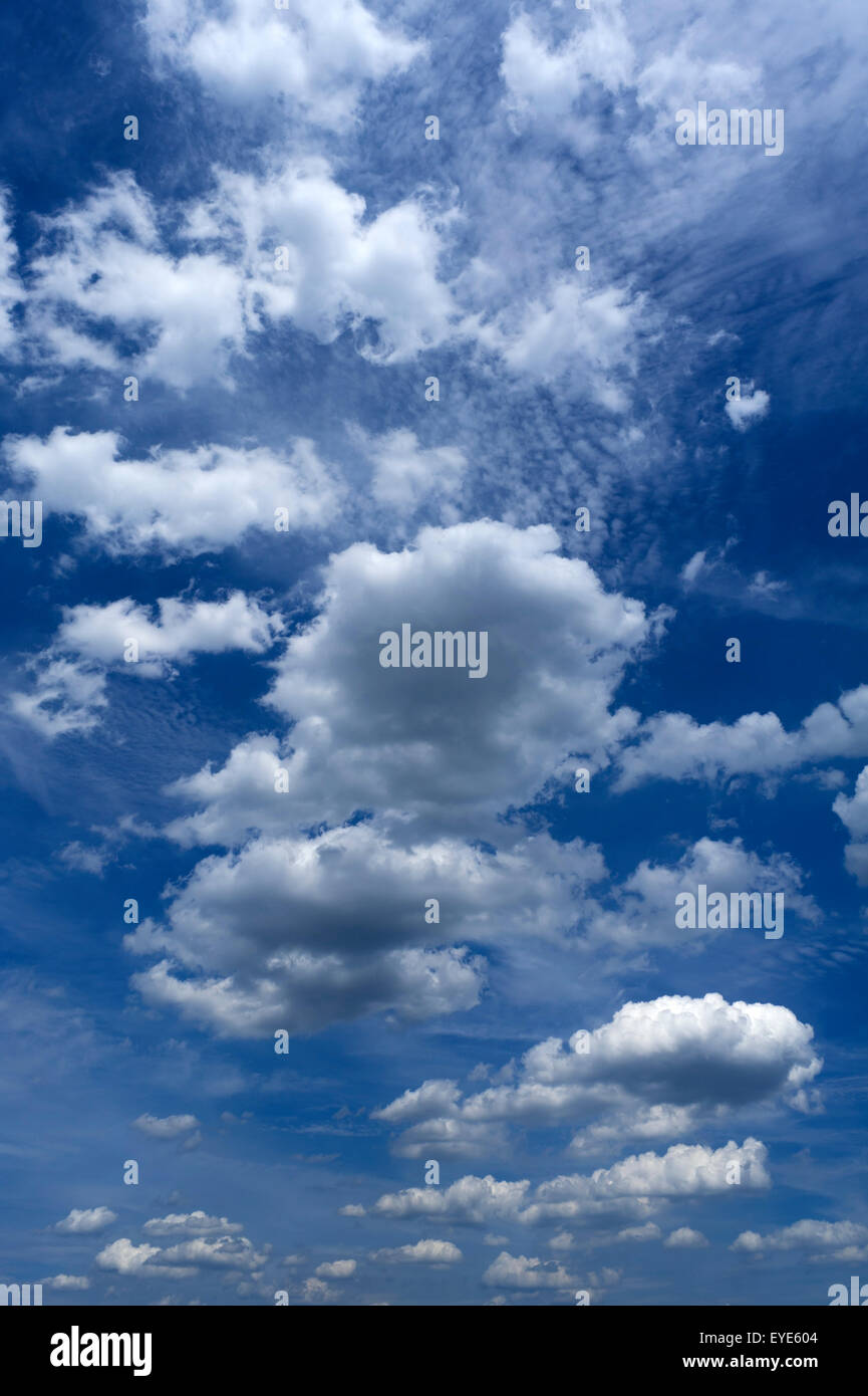 Fair-weather clouds, Cumulus humilis, Bavaria, Germany Stock Photo - Alamy