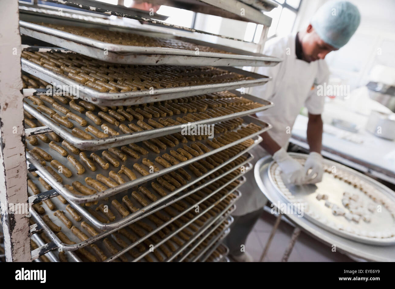 Chef Preparing Traditional Arabic Sweets, Amman, Jordan Stock Photo - Alamy