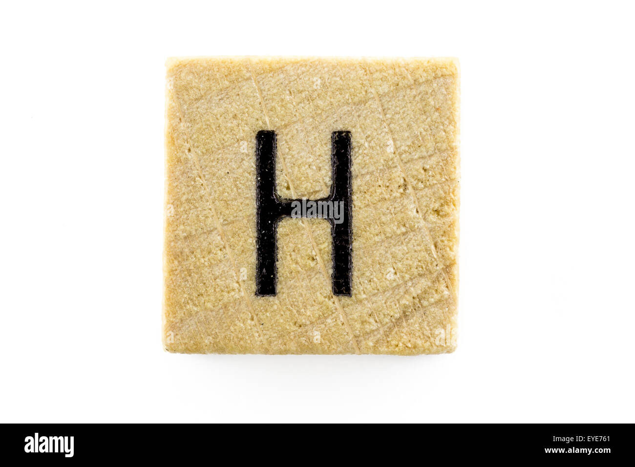 Wooden alphabet blocks with letters H (Isolated Stock Photo - Alamy