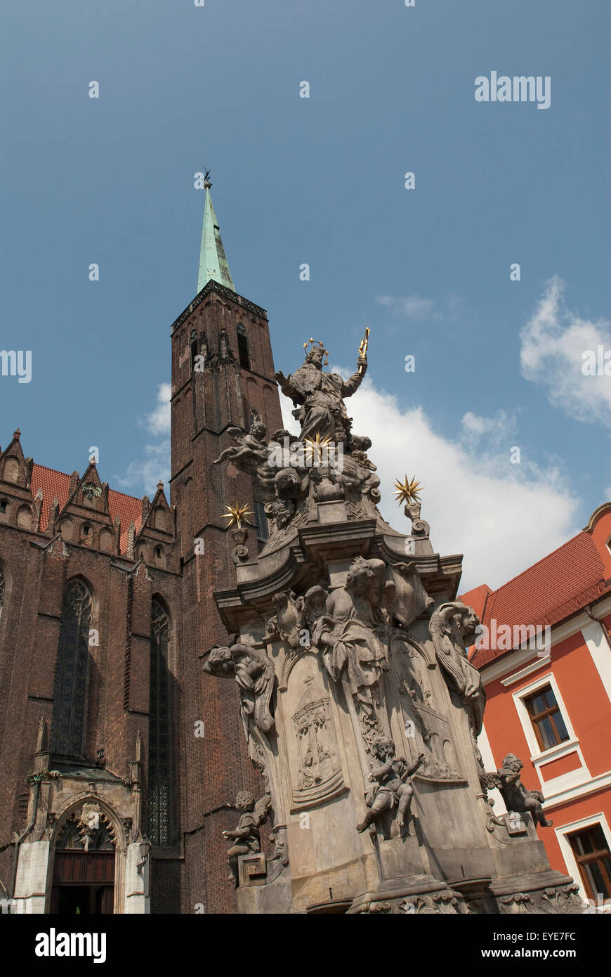 Poland, Church Of The Holy Cross And St Bartholomew And Monument Of ...