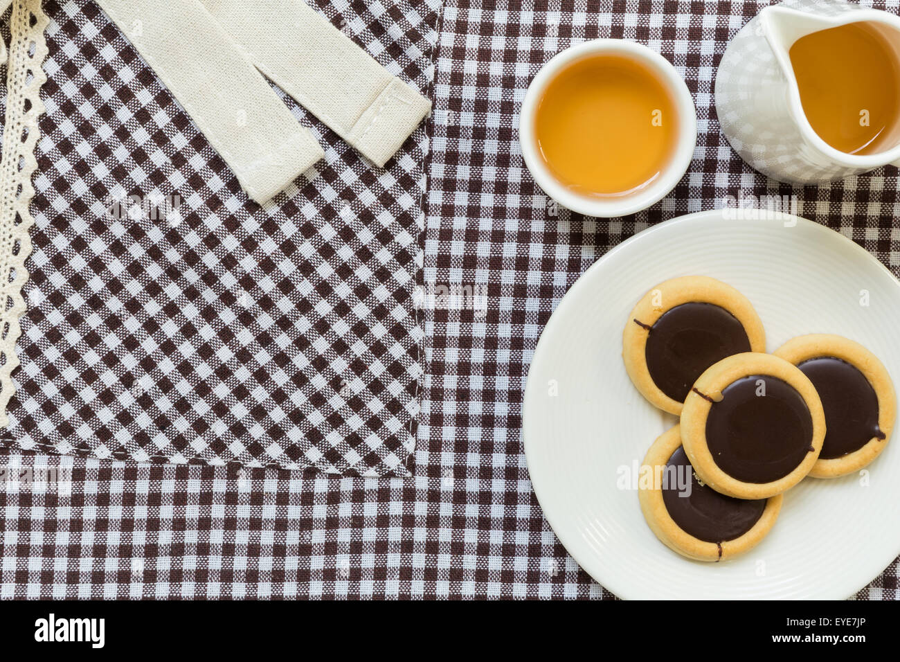 Relax with Cookies and Hot Tea for Tea Break Stock Photo - Alamy