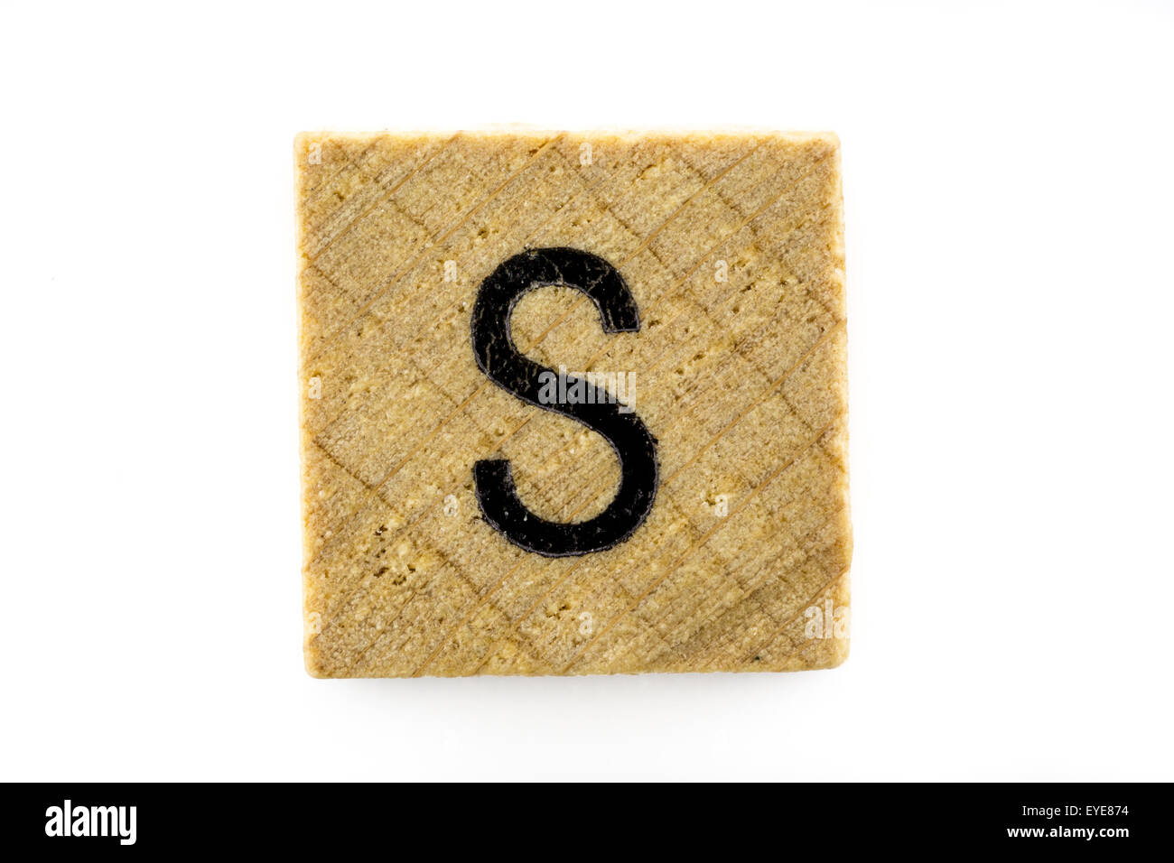 Wooden alphabet blocks with letters S (Isolated Stock Photo - Alamy