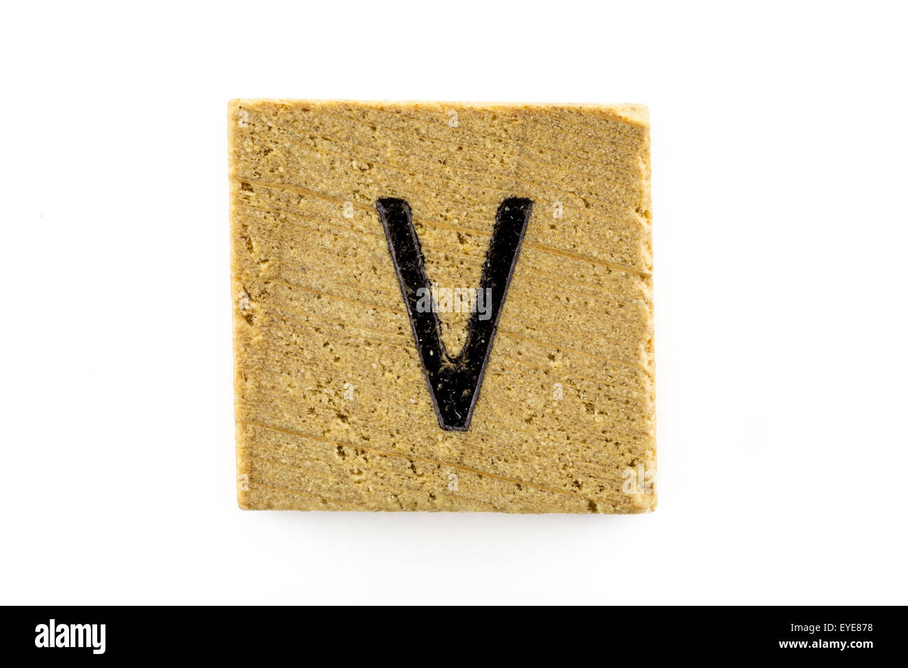 Wooden alphabet blocks with letters V (Isolated Stock Photo - Alamy