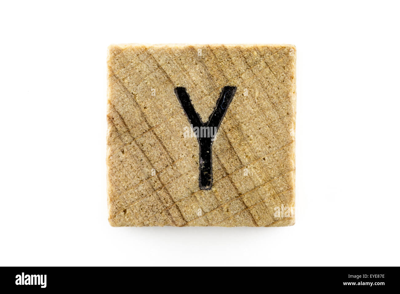 Wooden alphabet blocks with letters Y (Isolated Stock Photo - Alamy