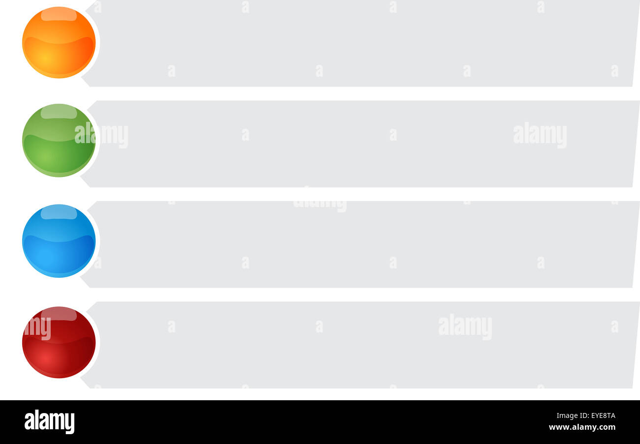 blank business strategy concept infographic diagram bullet point list ...