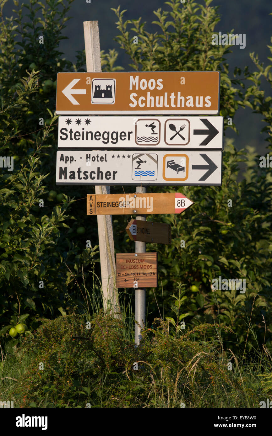 Hiking route signposts hi-res stock photography and images - Alamy