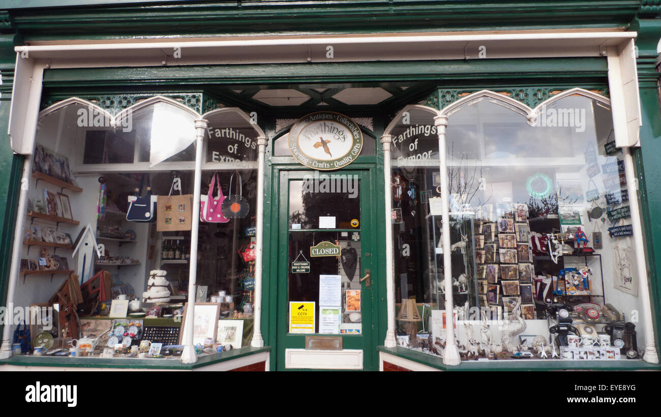 Charming Shops In Lynmouth, Exmoor, United Kingdom Stock Photo - Alamy