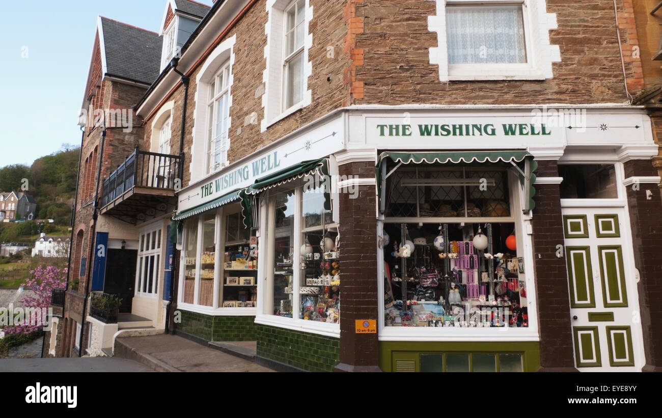 Charming Shops In Lynmouth, Exmoor, United Kingdom Stock Photo - Alamy