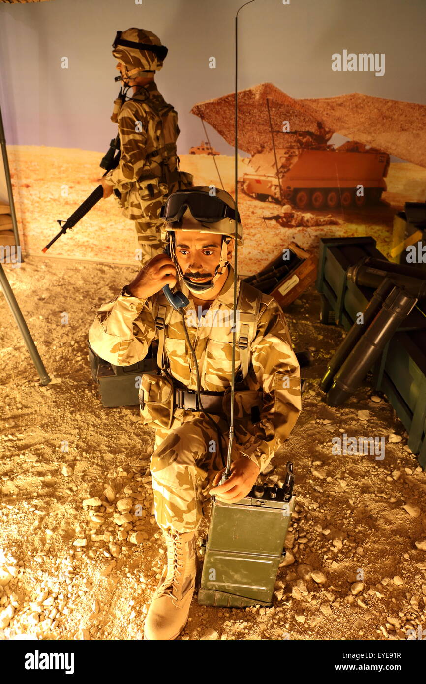 Diorama of Bahraini soldiers in the desert at the Military Museum ...