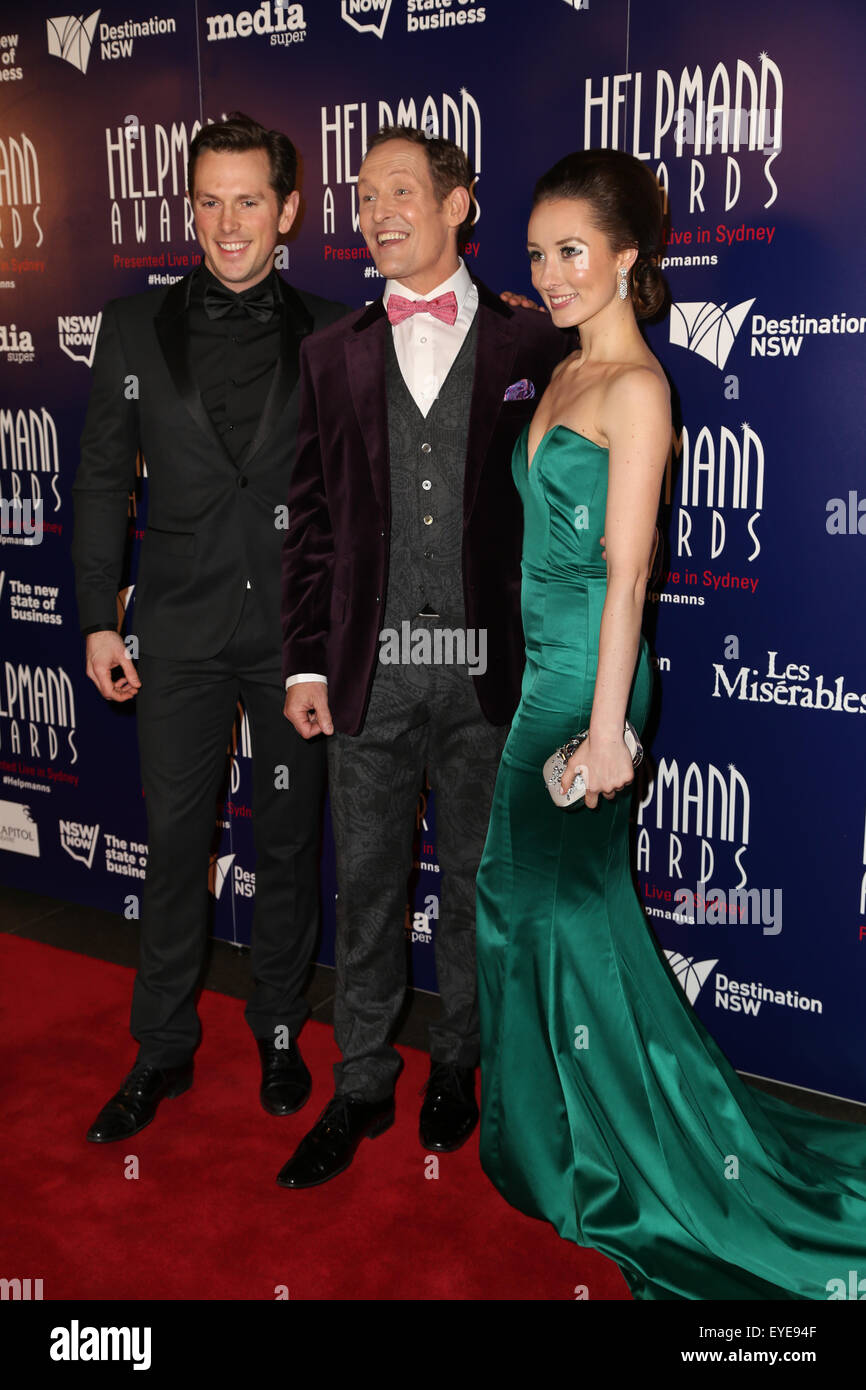 Sydney, Australia. 27 July 2015. Alex Rathgeber, Todd McKenney and ...