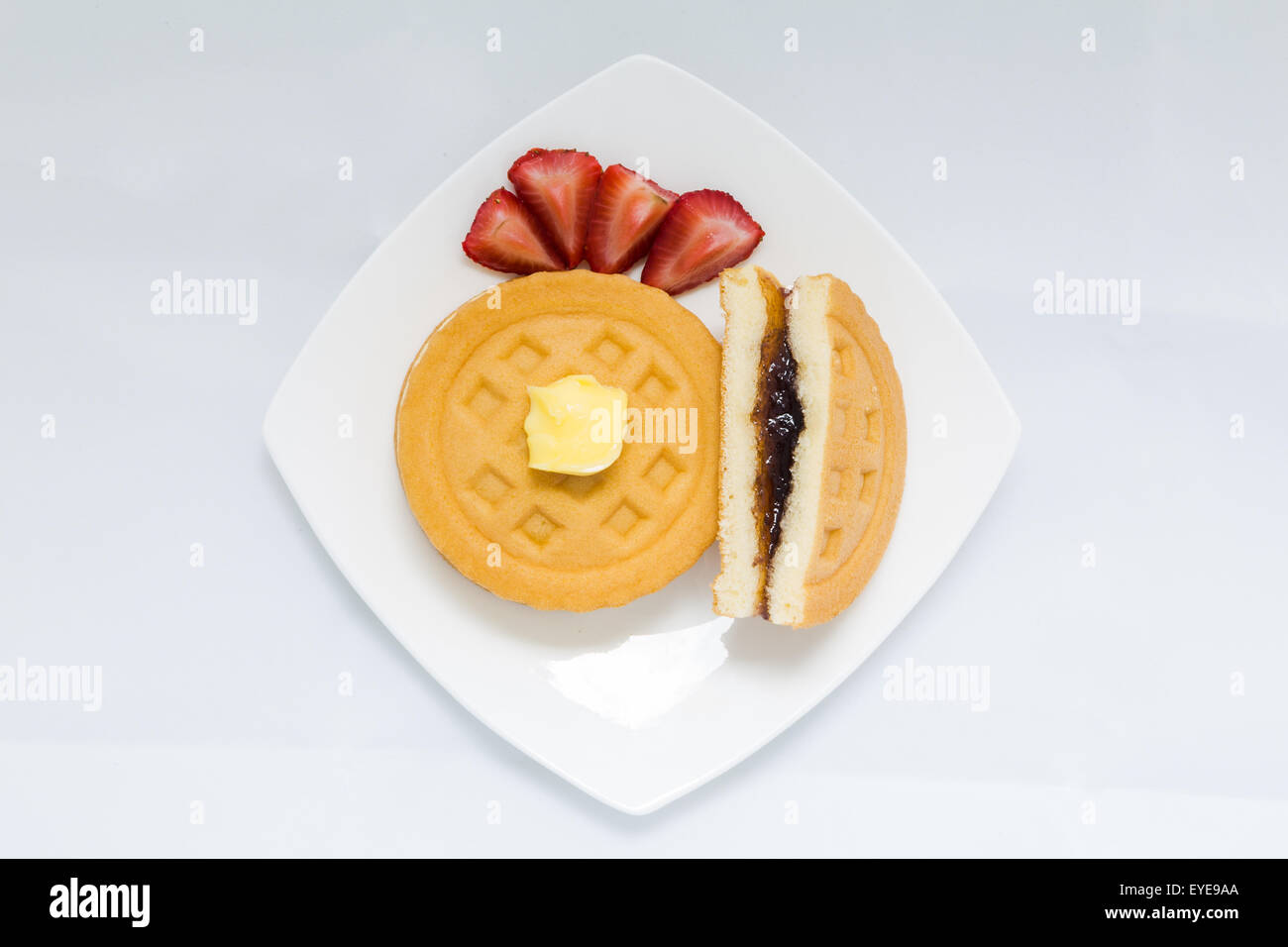 Waffle, Isolated on white background Stock Photo - Alamy