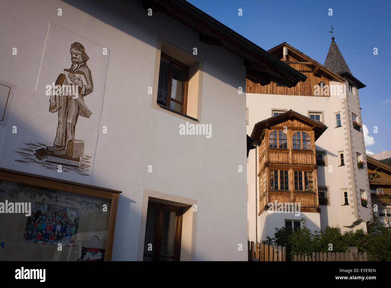 Typical Tyrolean architecture in Leonhard-St Leonardo, a Dolomites ...