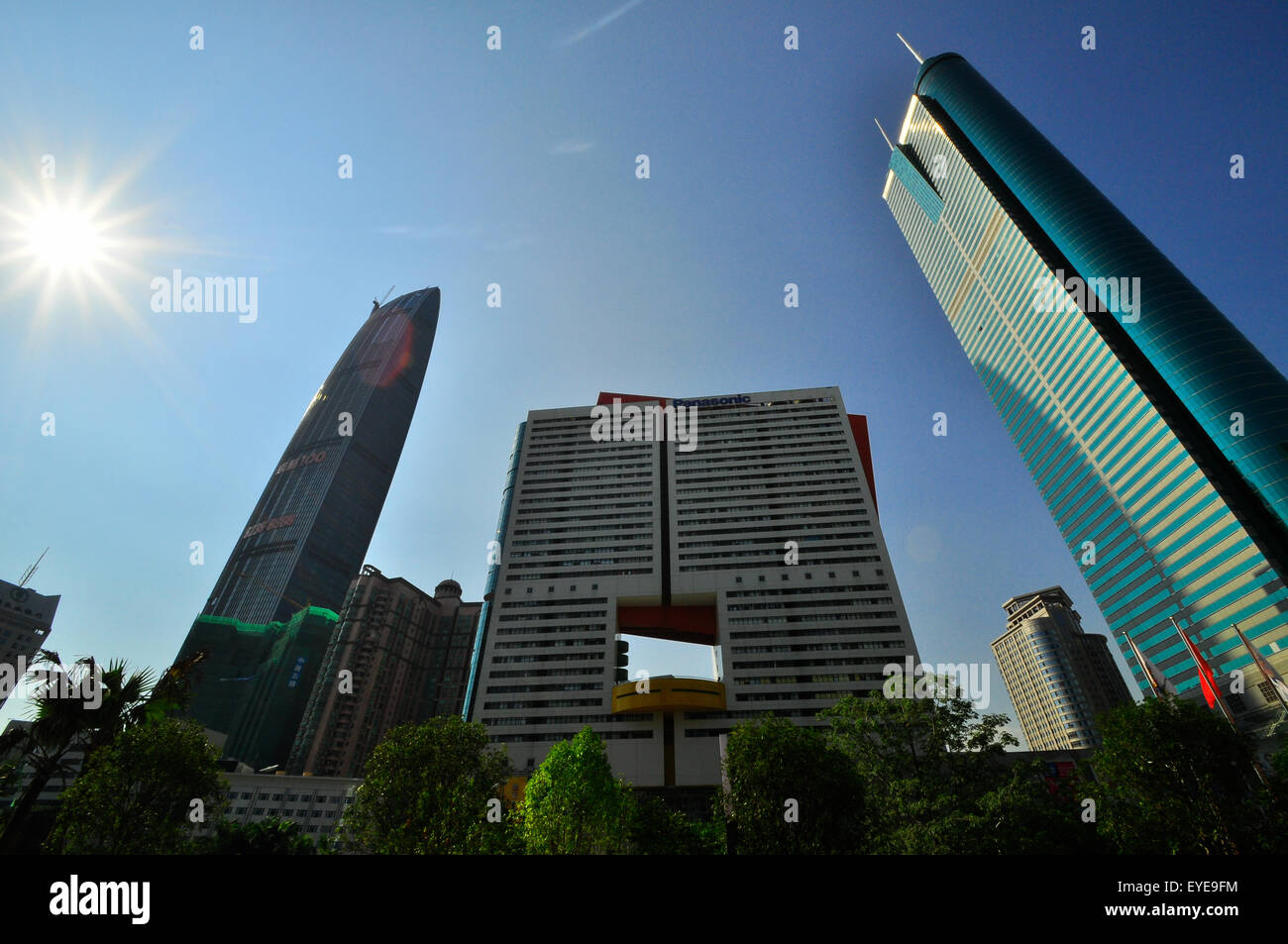 Shenzhen, China - August 03,2011: KingKey Financial Center(kk100) on ...