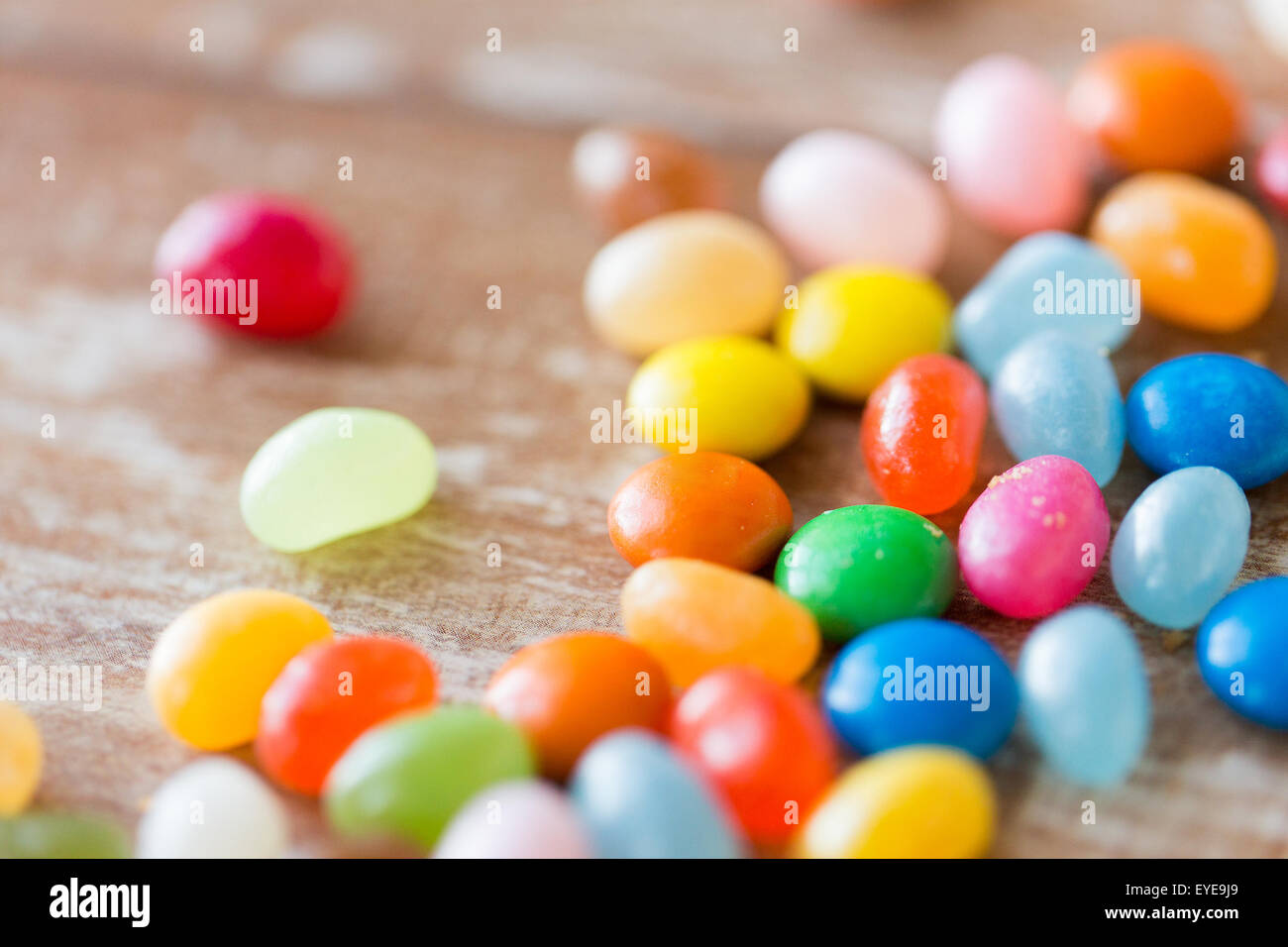 close up of multicolored jelly beans candies Stock Photo - Alamy