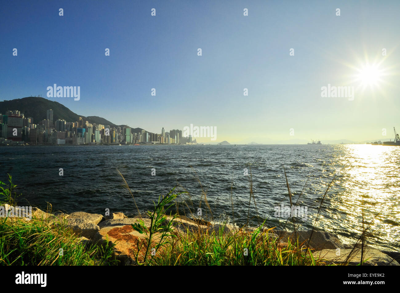 Hong Kong Skyline Island from Kowloon China Stock Photo - Alamy