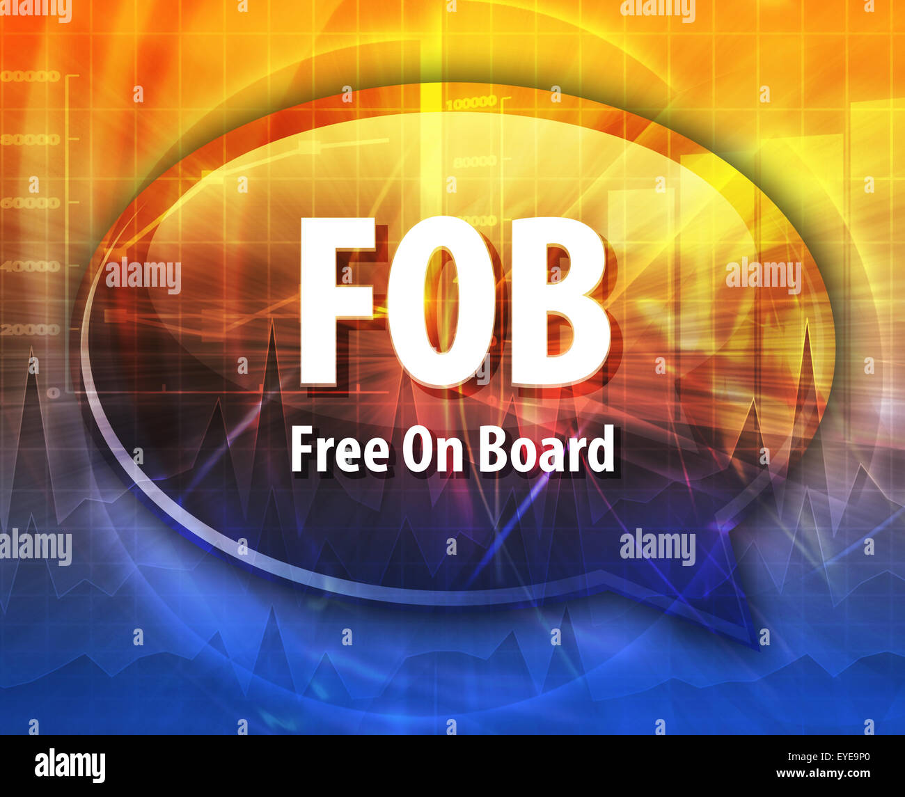 word speech bubble illustration of business acronym term FOB Free On ...