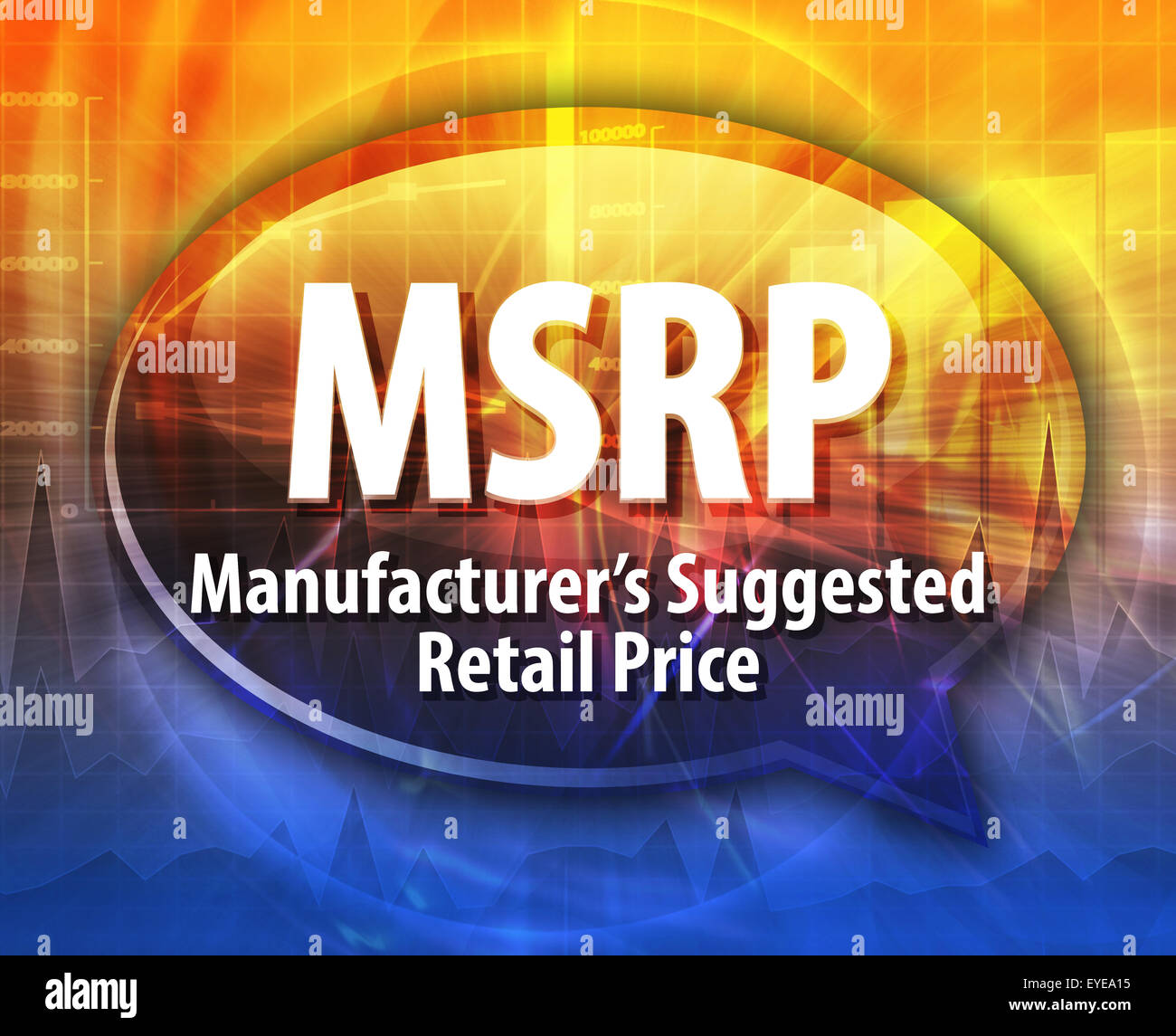 word speech bubble illustration of business acronym term MSRP ...