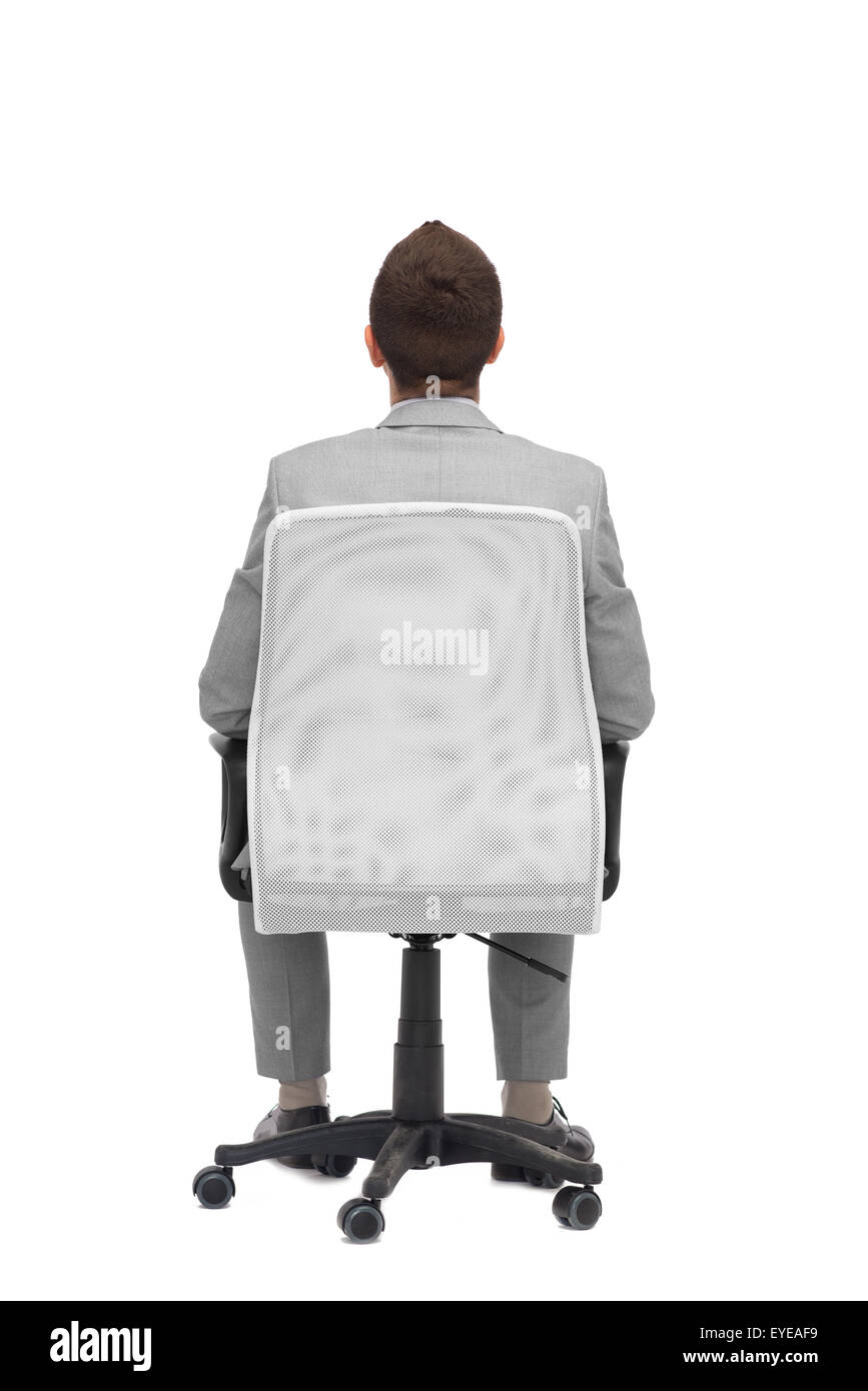 Man sitting chair and rear view hi-res stock photography and images - Alamy