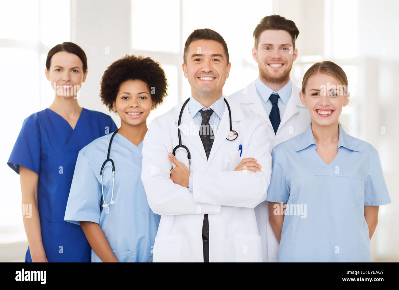 group of happy doctors at hospital Stock Photo - Alamy