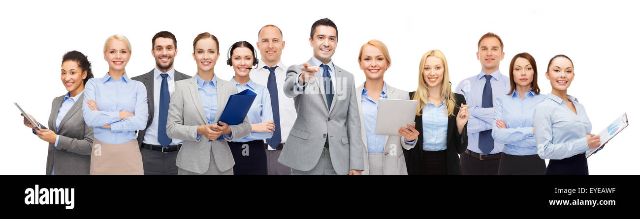 Happy business co workers hi-res stock photography and images - Alamy