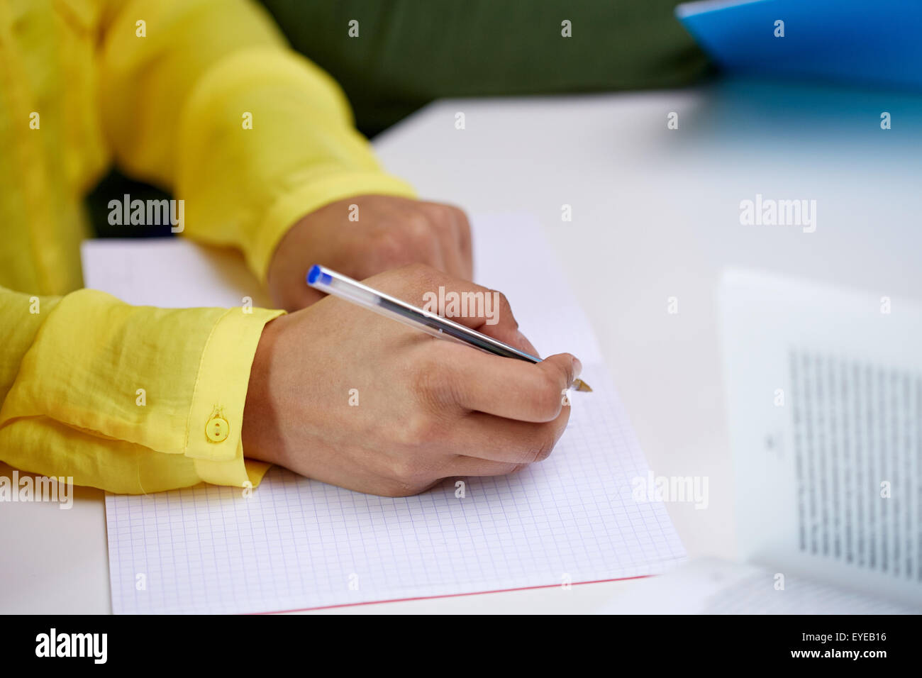 Teenage hands writing hi-res stock photography and images - Alamy