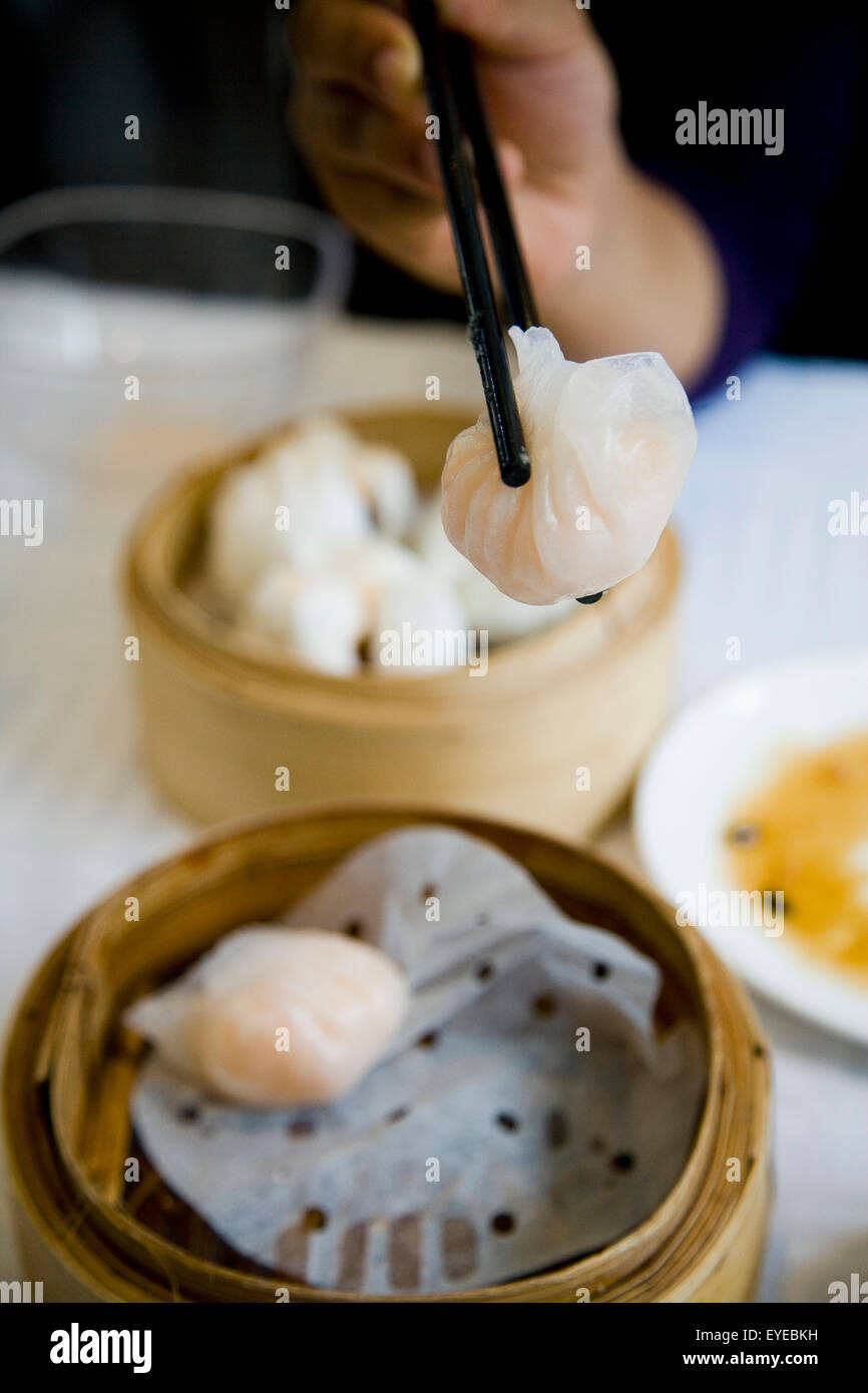 China, Hong Kong, Kowloon, Chinese restaurant Dim Sum; Mong Kok Stock ...