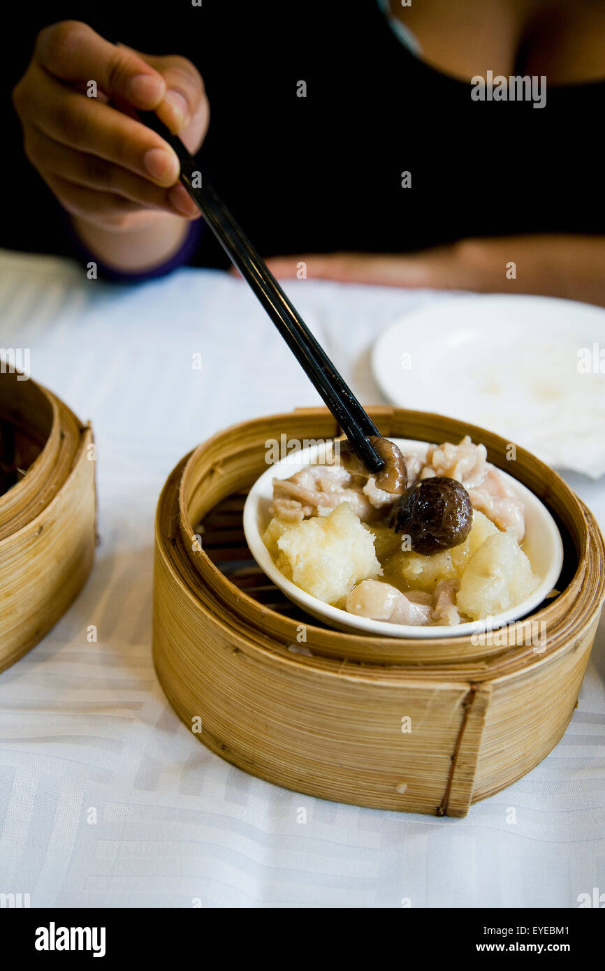 China, Hong Kong, Kowloon, Chinese restaurant Dim Sum; Mong Kok Stock ...