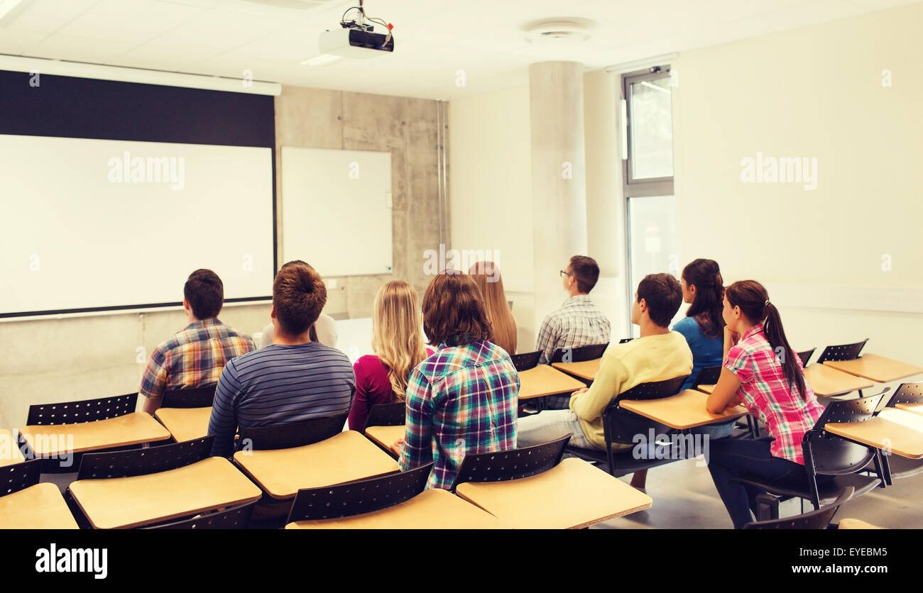 group of students in lecture hall Stock Photo - Alamy