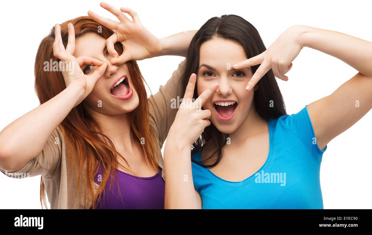 Teens silly faces hi-res stock photography and images - Alamy