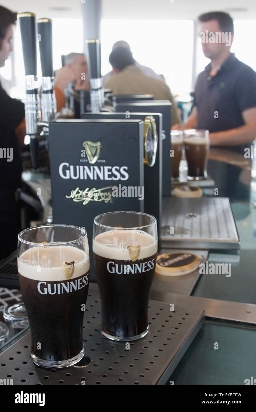 Ireland, Glass Of Beer On Bar Counter; Dublin Stock Photo - Alamy