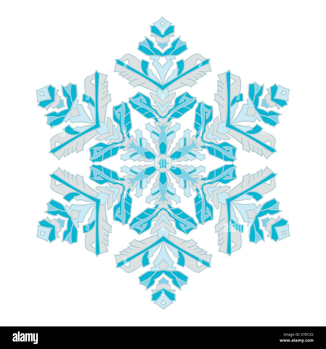 Hand-drawn doodles natural color snowflake. Zentangle mandala style ...