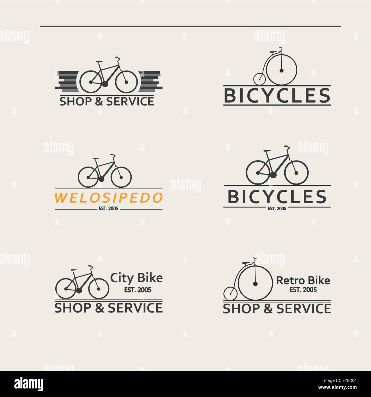 Old vector logos and labels set with Stock Vector Images - Alamy