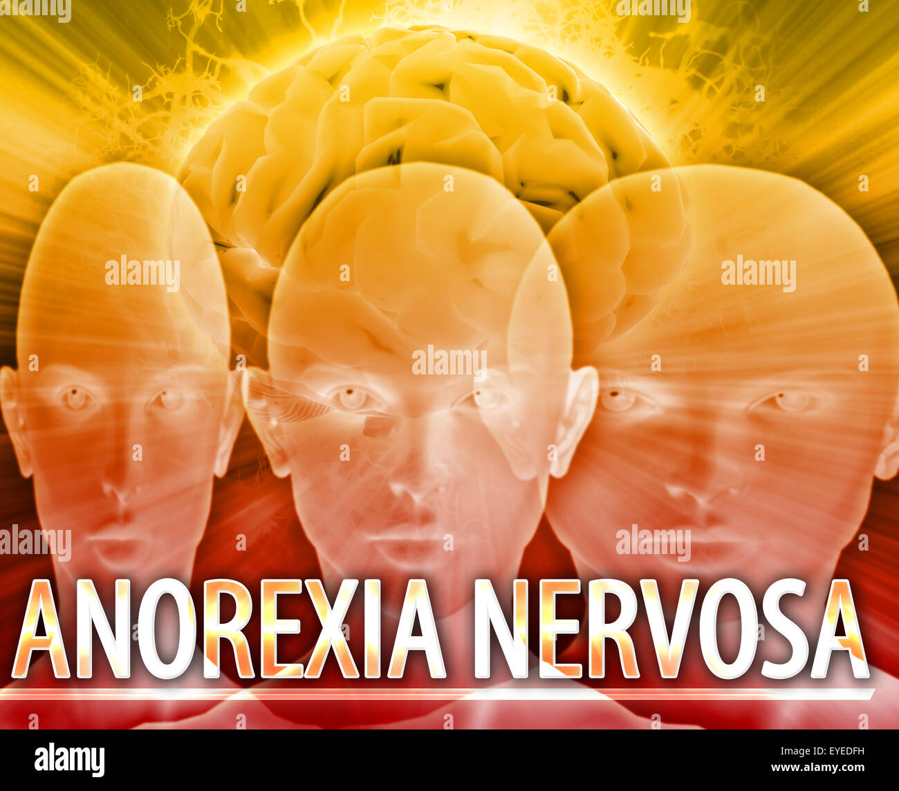Abstract background digital collage concept illustration Anorexia ...