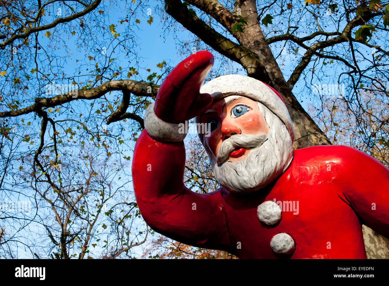 Santa Claus, Winter Wonderland, London, Uk Stock Photo - Alamy